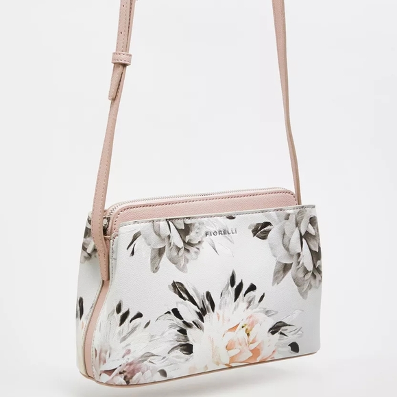 Fiorelli | Bags | Fiorelli Floral Crossbody Bag Cream And Pink | Poshmark